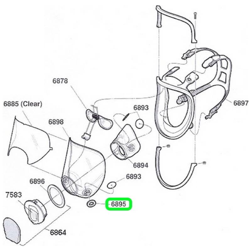 Junta de válvula de inhalación 3M 6895 | Prolaboral
