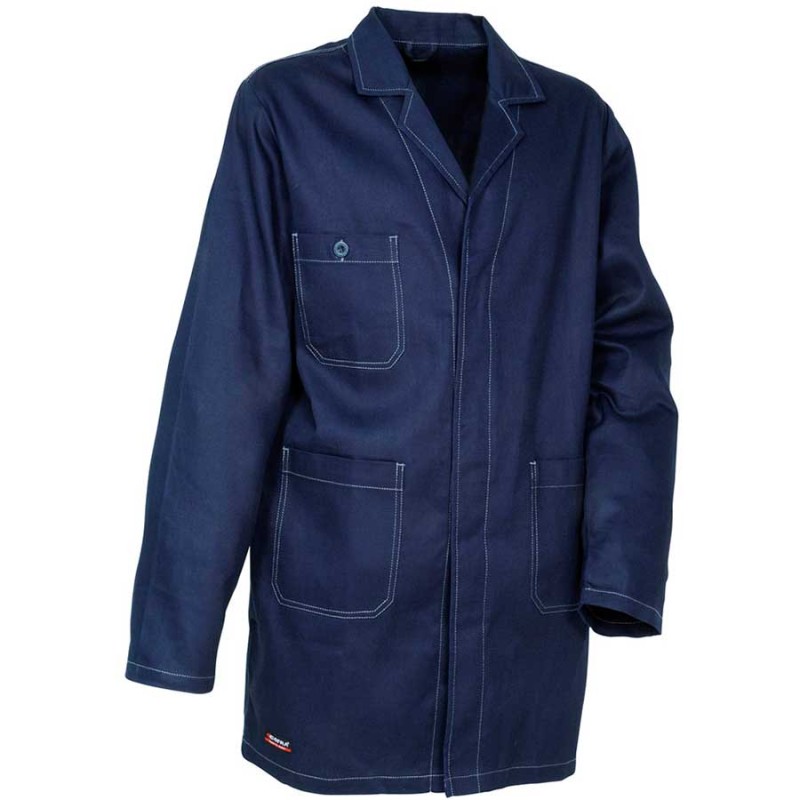 Aspecto profesional con las batas azules de trabajo