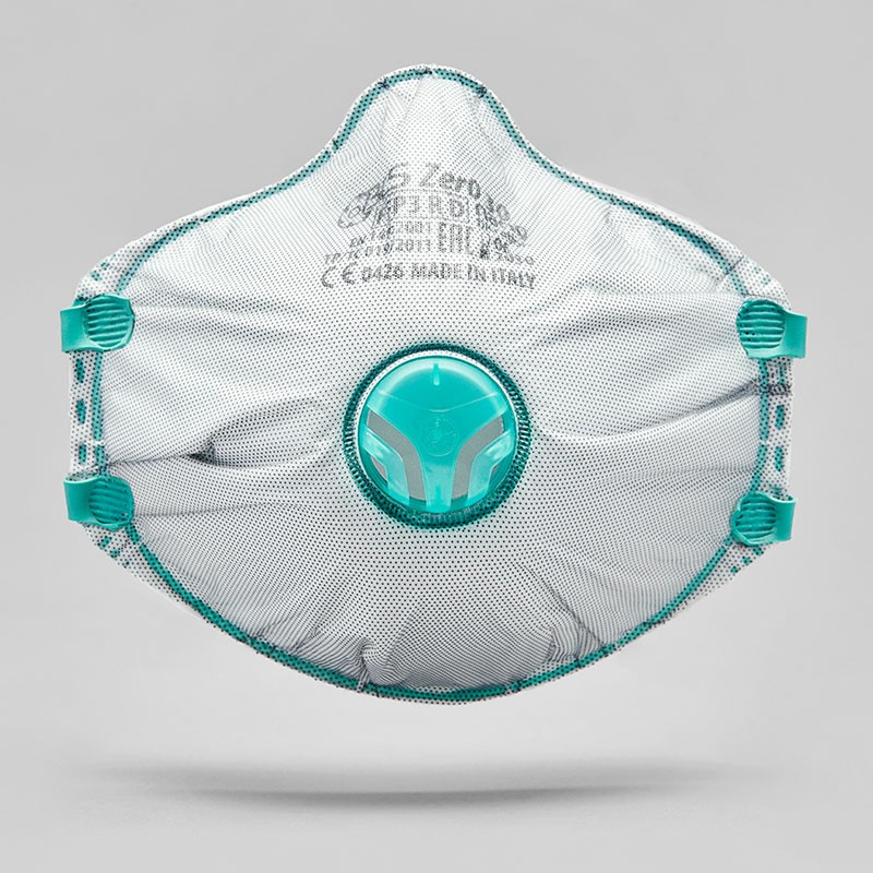 Mascarilla desechable FFP3 BLS ZER0 30 con válvula y alta filtración