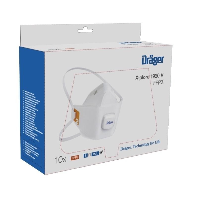 Mascarilla FFP2 con válvula Dräger 1920