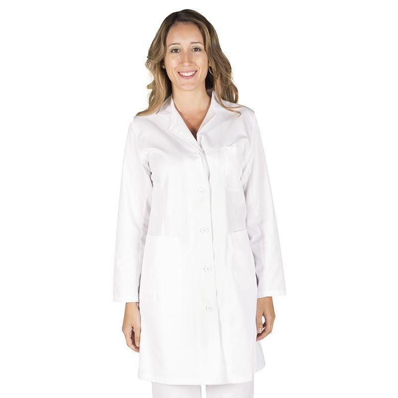 Bata blanca para mujer de manga larga Garys 543