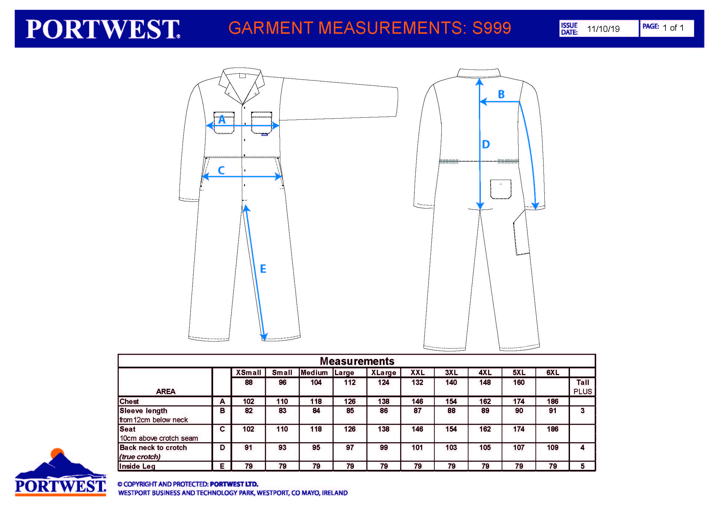 Mono Portwest Euro Work S999 | Prolaboral
